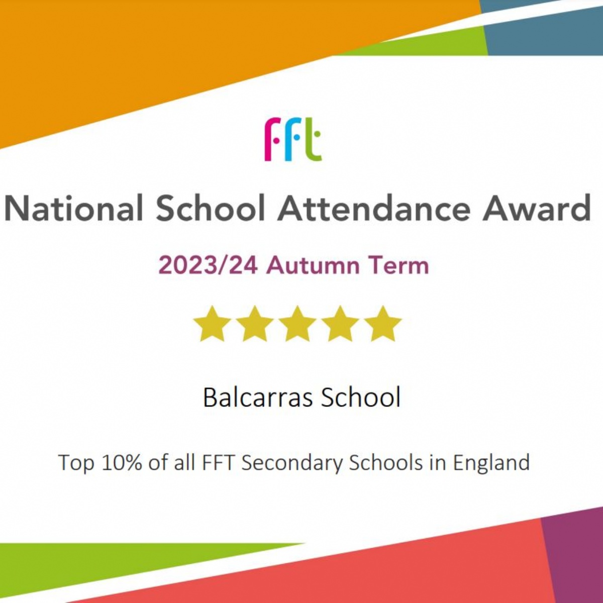 The Balcarras Trust - National school attendance award